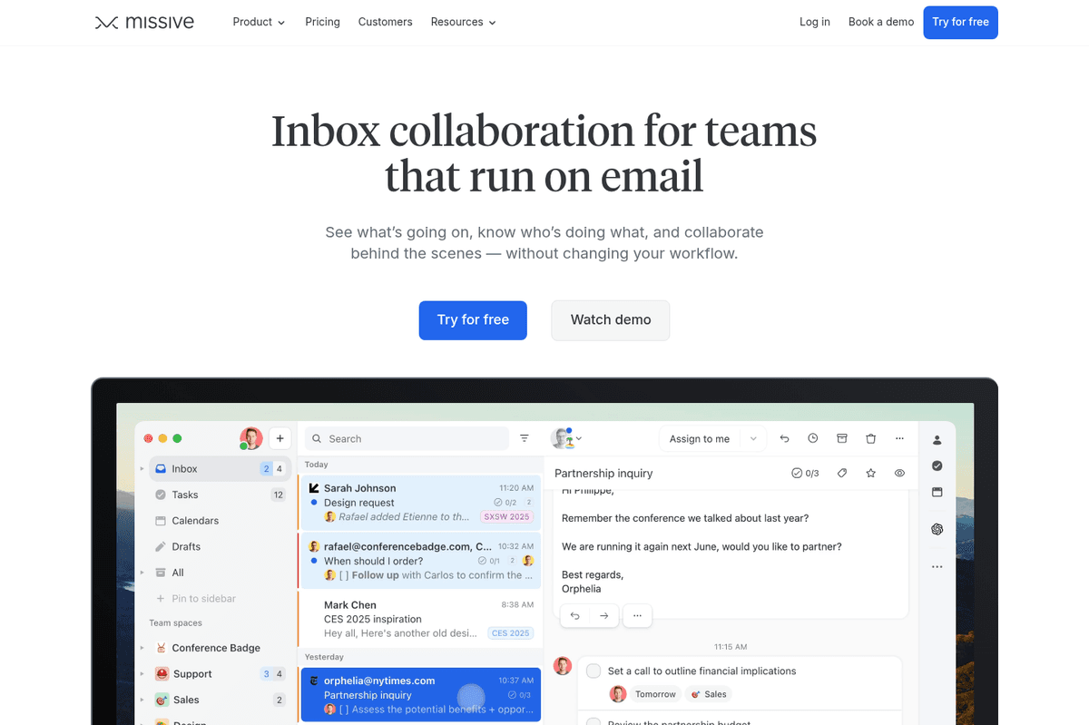 Missive Review 2026: Pros, Cons, Pricing & Verdict | Efficient App